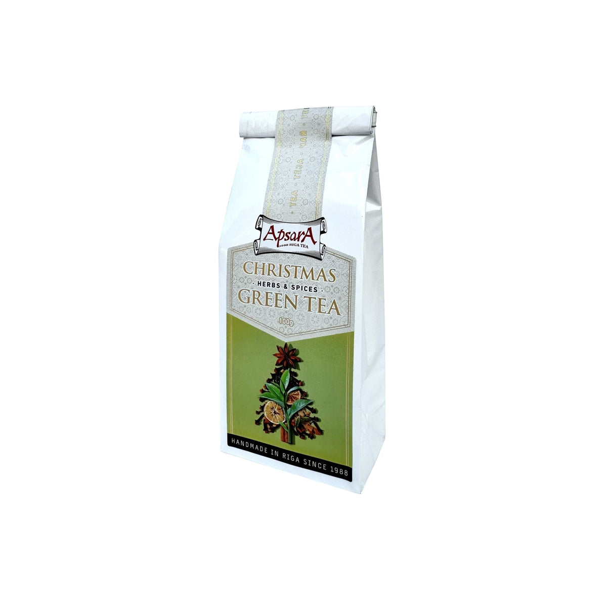 Tēja beramā Ziemassvētku zaļā Apsara 100g – AURON COFFEE ROASTERY